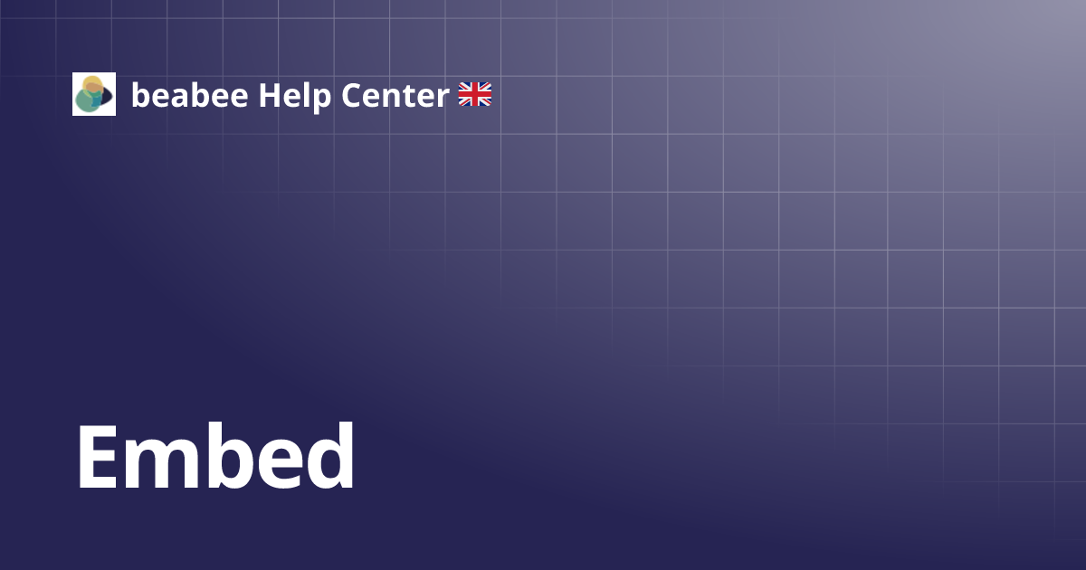 Embed | beabee Help Center 🇬🇧